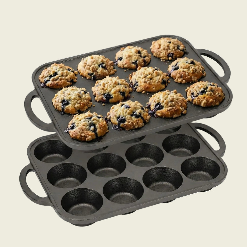 Cast Iron Muffin Pans (Set of 2) – Cast Iron Warehouse